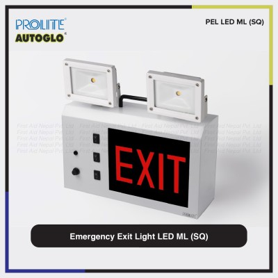 Emergency Exit Light With Twins Beam Light
